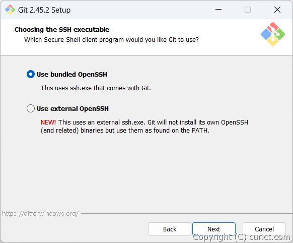 WindowsにGitをインストールする手順(旧バージョン 2.45.2)
